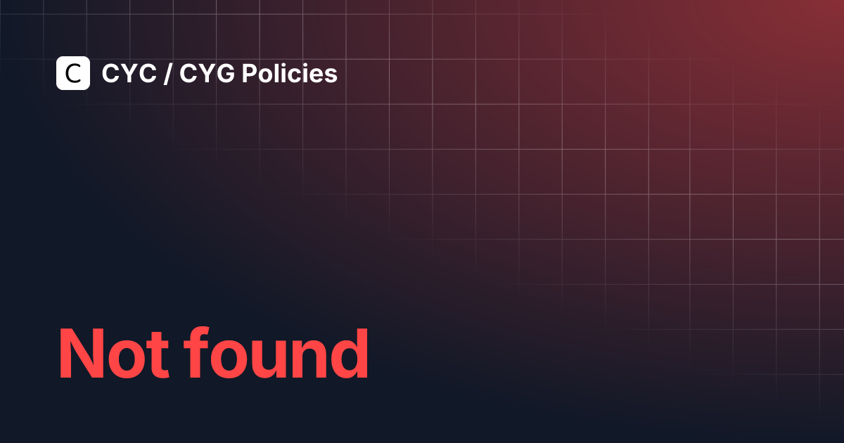 Support Regulations | CYC / CYG Policies